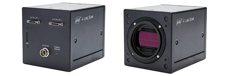 Simultaneous imaging of visible and SWIR light with a single line scan ...